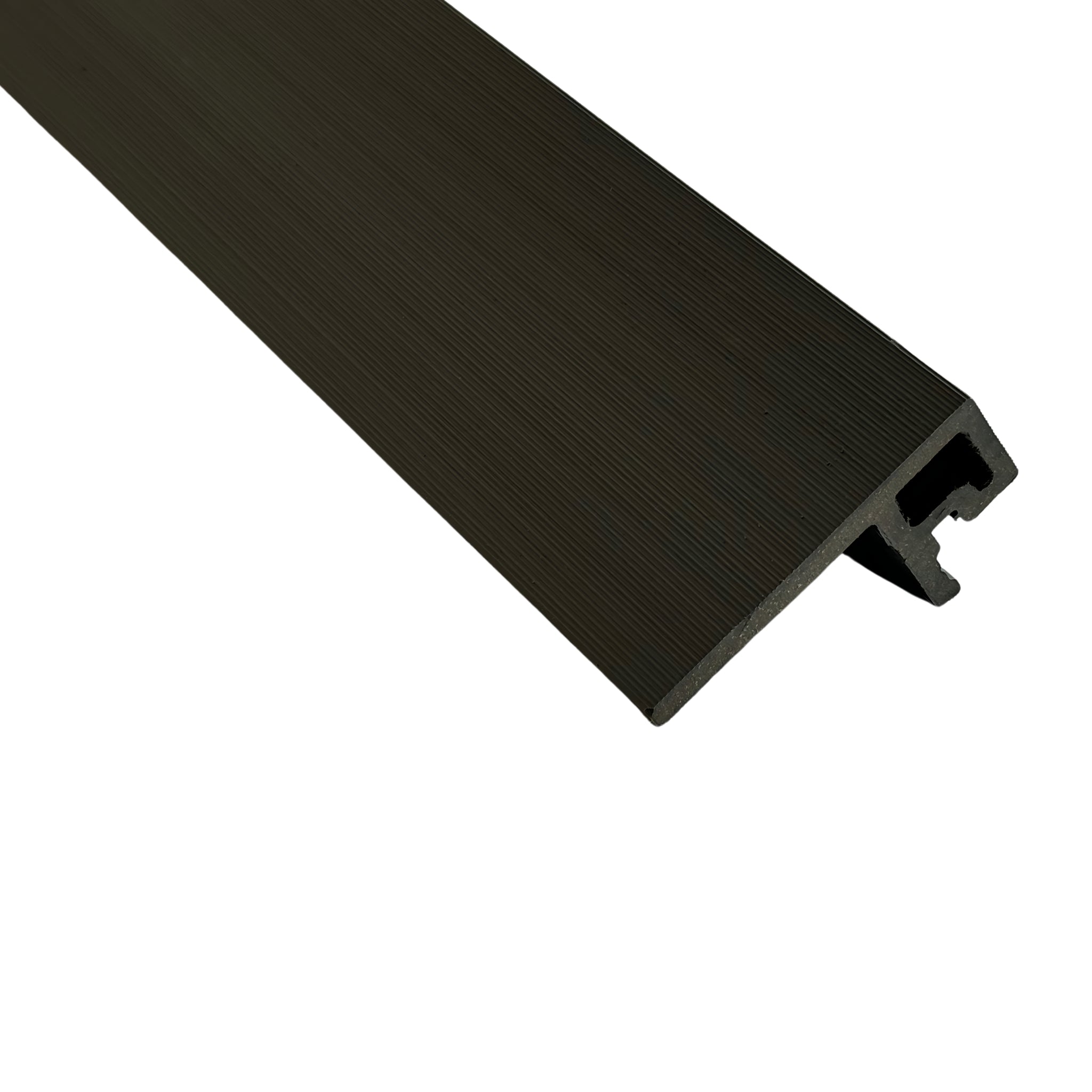 Silver Composite Slatted Cladding F Trim Tuda Grass