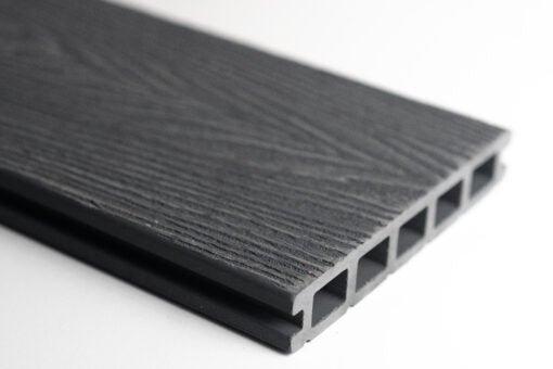Silver Woodgrain Composite Decking Sample – Tuda Grass