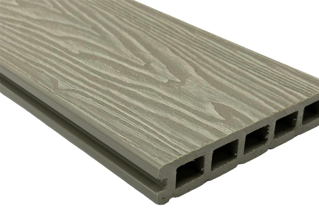Ash Woodgrain Composite Decking Sample – Tuda Grass
