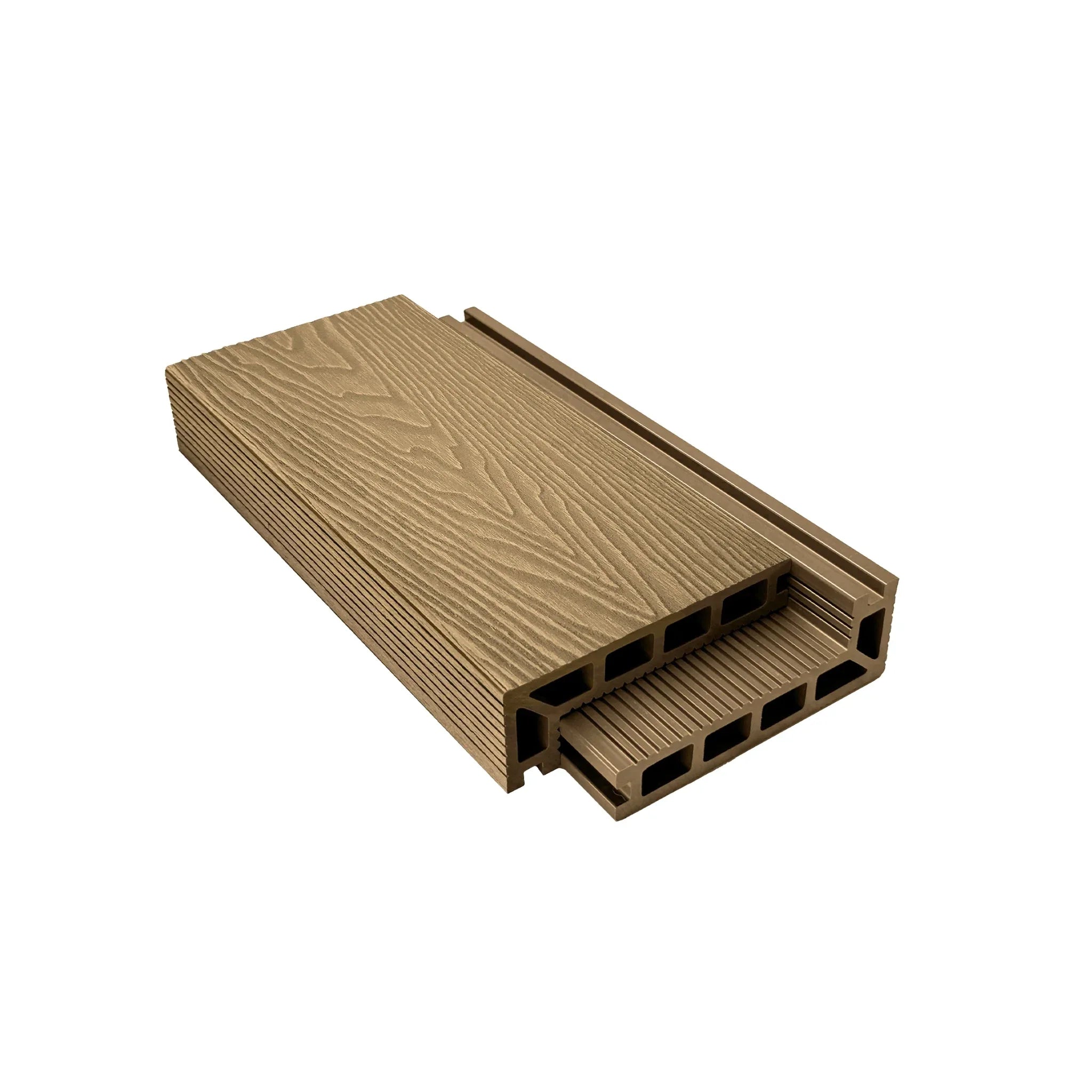 Maple Composite Woodgrain Step Edge 3.6m | Tuda Grass