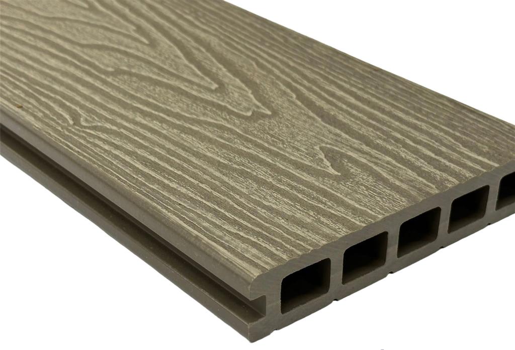 Oak Woodgrain Composite Decking Sample – Tuda Grass