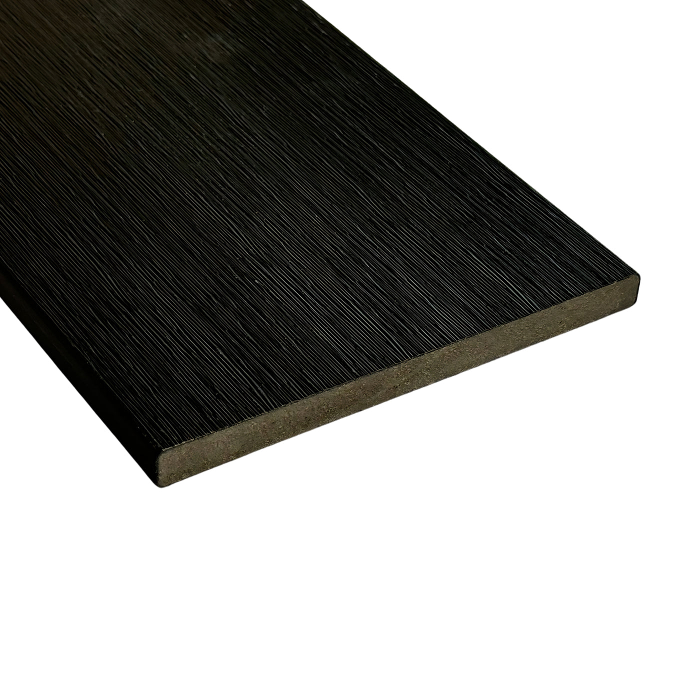 Black Composite Slatted Cladding Fascia Board 3.6m | Tuda Grass