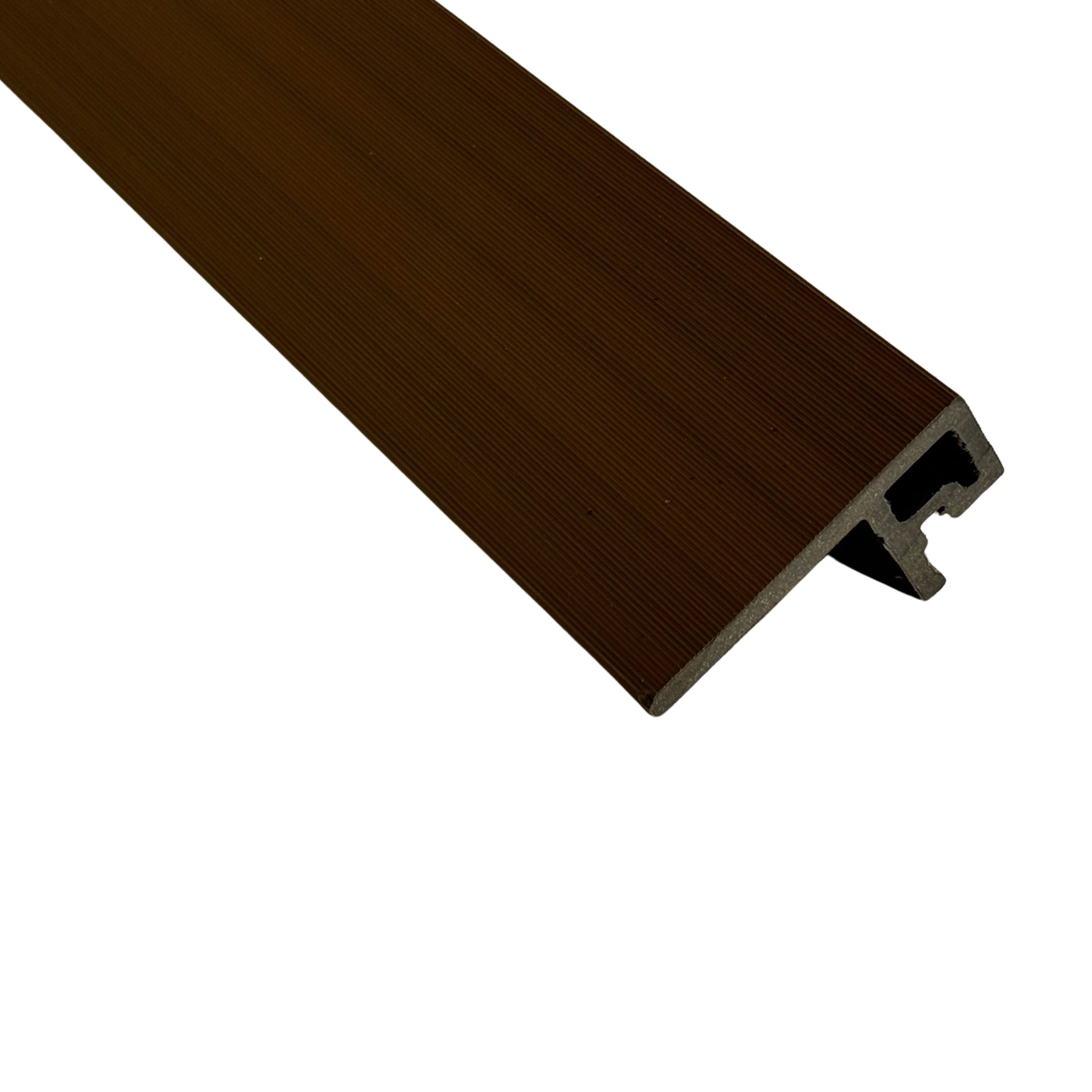 Golden Oak Composite Slatted Cladding F Trim Tuda Grass