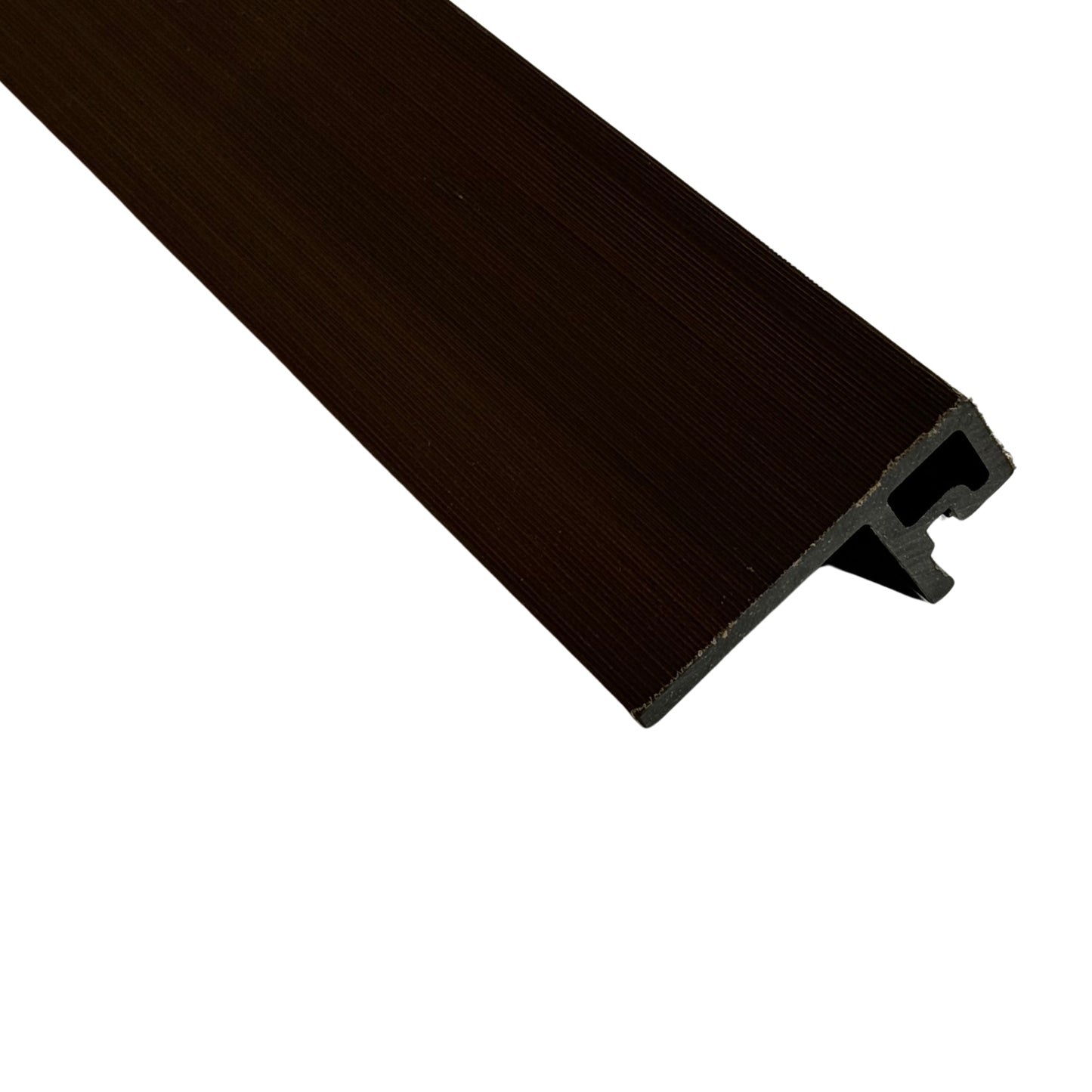 Walnut Composite Slatted Cladding F Trim | Tuda Grass