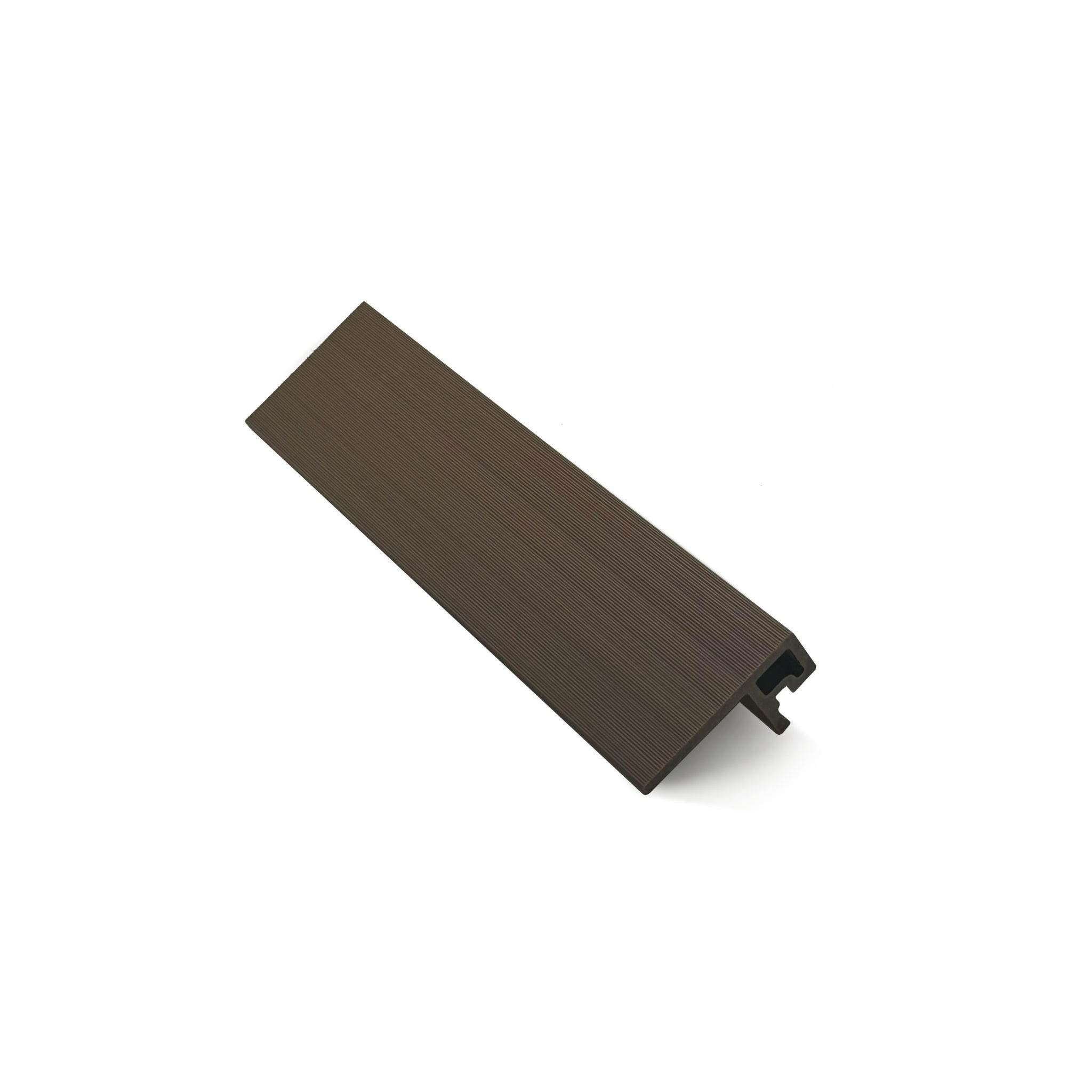 Walnut Composite Slatted Cladding F Trim | Tuda Grass