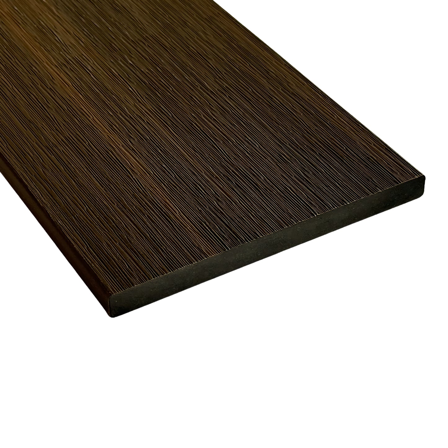 Walnut Composite Slatted Cladding Fascia Board 3.6m | Tuda Grass
